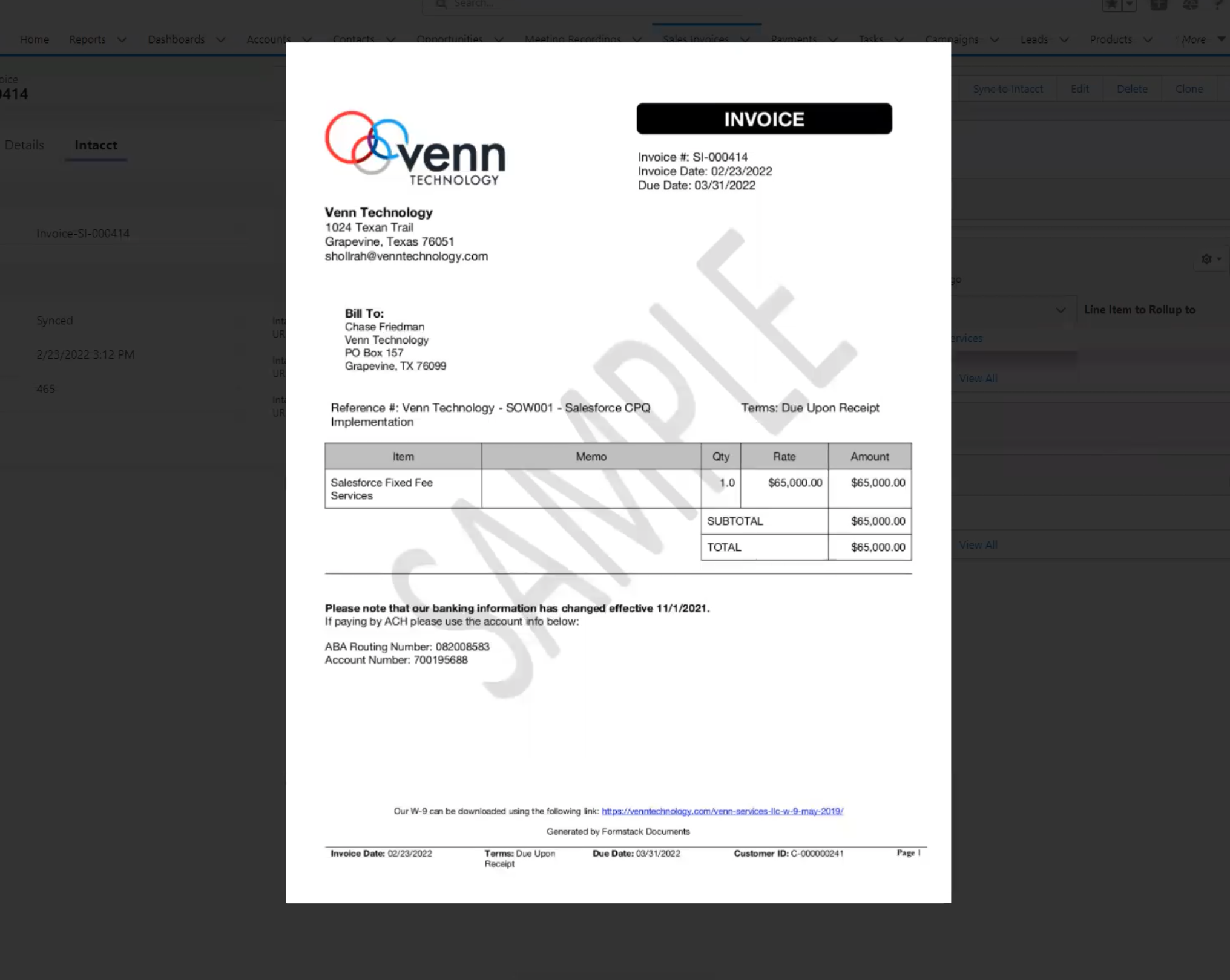 Using Formstack to Generate Invoice Documents